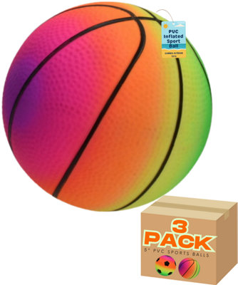 5" PVC Neon Fluorescent Coloured Football Ball for Kids - Inflatable ...
