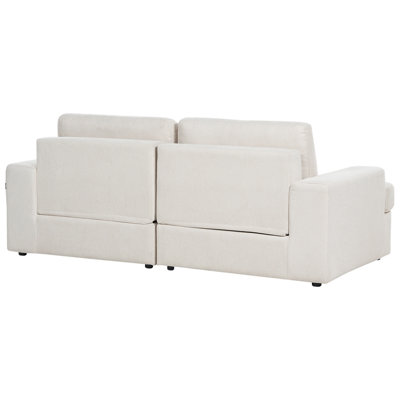 5 Seater Fabric Living Room Set Light Beige ALLA