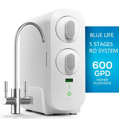 5 Stage Direct Flow Reverse Osmosis System 800GPD Compact Tankless RO ...