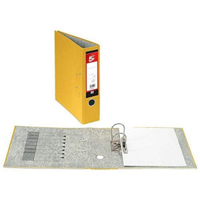 5 Star Lever Arch File 70mm Spine A4 Yellow Pack of 10