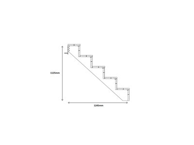 5 Step Decking Stairs Kit Pressure Treated Timber (1190mm Span)