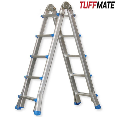 5 Step Extendable Telescopic Step Ladder
