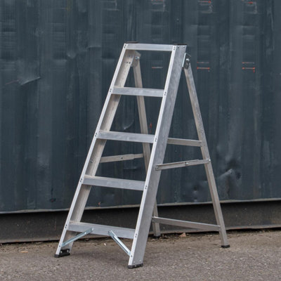 5 Step Industrial Swingback-Builders Step Ladder | DIY at B&Q
