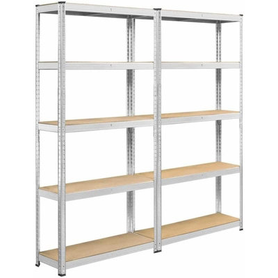 5 Tier Boltless Industrial Racking Unit Garage Shelving Adjustable ...