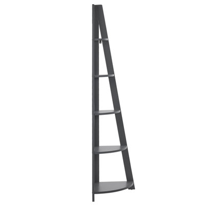5 Tier Corner Ladder Shelf Grey MOBILE SOLO | DIY at B&Q