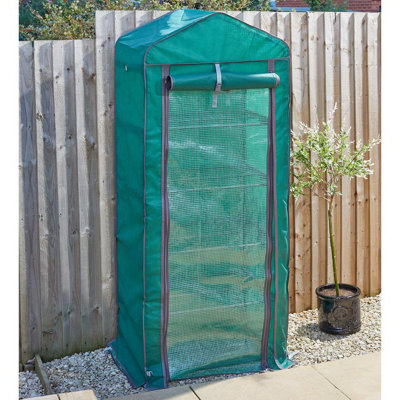 5 Tier GroZone Mini Greenhouse - Garden Growhouse with Steel Frame, PE ...