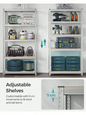 5-Tier Shelving Unit, Steel Shelving Unit For Storage,For Garage, Shed ...