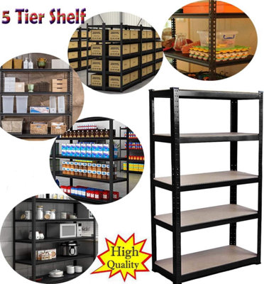 5 Tier Super Strong Heavy Duty Metal Shelving Racking Unit 1500H 700W ...