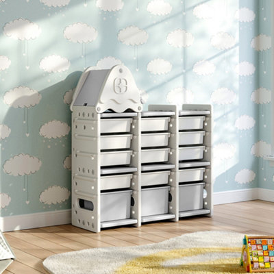 5 TIER TOY STORAGE ORGANIZER WITH 15 PULL OUT BINS KIDS TOY ORGANIZERS ...