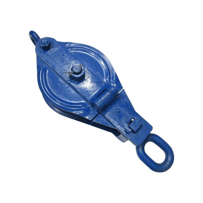 5 Ton 250MM Snatch Block With Swivel Eye Blue Painted - 22MM Wire Rope ...
