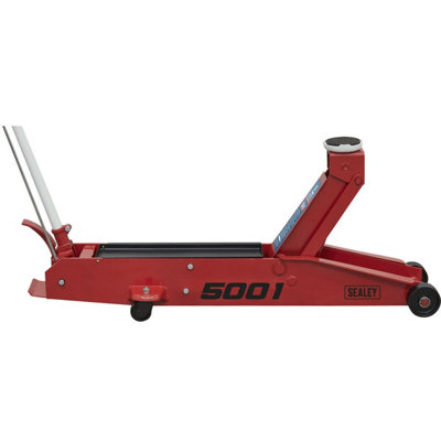 5 Tonne Long Reach Hydraulic Trolley Jack - Foot Operated Quick Lift ...