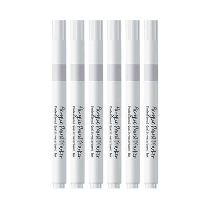 5 White Permanent Markers, Waterproof Quick-Dry, for Wood, Plastic ...