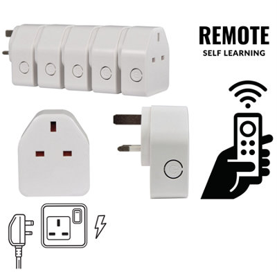 5 Wireless Remote Control Sockets Programmable Electrical UK Plug ...