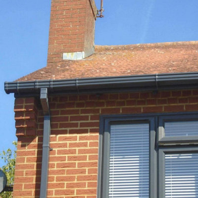 5 x Anthracite Grey Ogee Fascia Gutter Brackets, Freeflow 135mm Rain ...