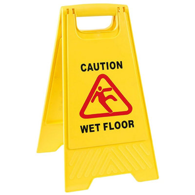 5 x Bright Yellow 'A' Frame Wet Floor Safety Warning Caution Sign ...