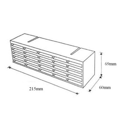 5 x Buff Air Bricks Vent 9" x 3" Brick Grille AirBrick Flow Vents ...