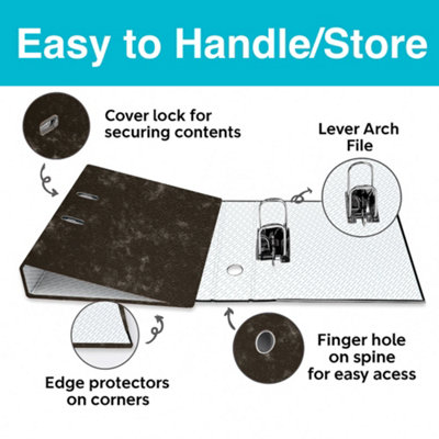 5 x Cloud Lever Arch File A4 Ring Binder Folder Files Office Document ...