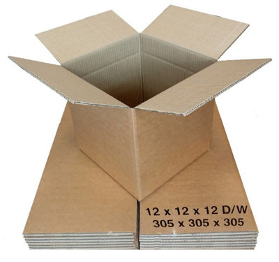 5 X Double Wall Cardboard Boxes 12x12x12 Inch 305x305x305mm Heavy Duty ...