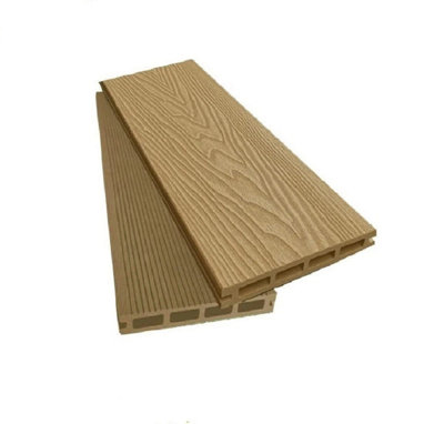 5 x durable light brown decking boards with 10 year rot guarantee easy ...