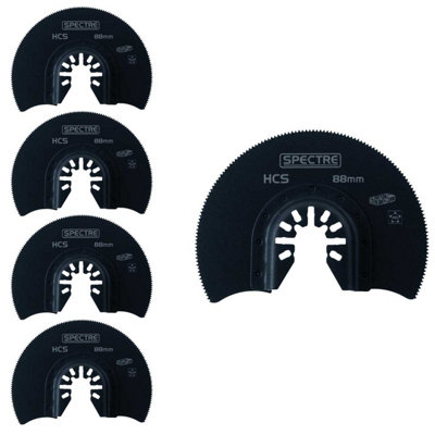 5 x Oscillating HCS 88mm Round Segment Blade Multi Tool Saw Wood PVC ...