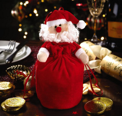 5 x Santa Design Gift Bags - Festive Christmas Goody Bag Hanging Tree ...