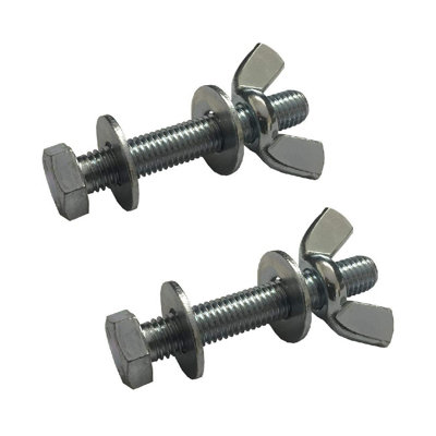 5 X SET SCREW BOLTS M5 X 30MM, WASHERS & WING NUTS,