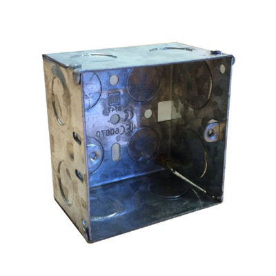 5 x Single Metal Back Box Depth 47mm Wall Pattress 1 Gang Electrical ...