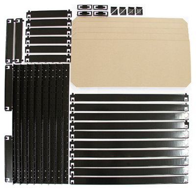 5 x T-RAX Black Metal Racking Units