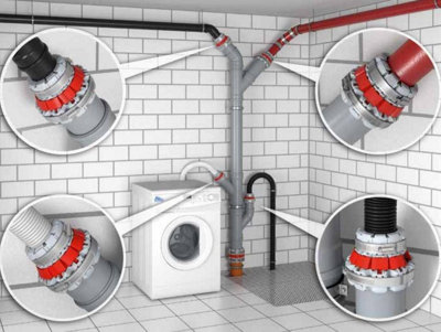 50-80mm Universal Coupling Connector Drain Pipes Various Sizes Types ...