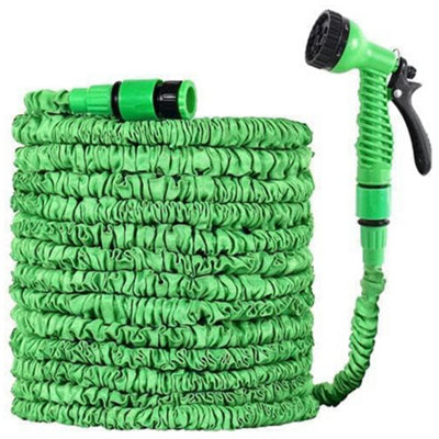 50 Ft Expandable Flexible Hosepipe Garden Hose Pipe Magic Snake + Gun ...