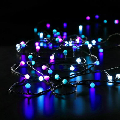 50 LED Pastel Berry Lights (4.9m) - Battery Fairy Lights for Christmas ...