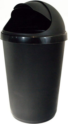 50 Litre Bullet Bin Rubbish Waste Bins Home Kitchen Dustbin Flap Lid ...