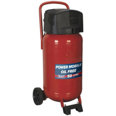 50 Litre Oil Free Belt Drive Air Compressor - 2hp Motor - Quick Release ...