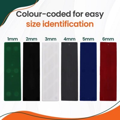 50 Pack Assorted Plastic Window and Glazing Packers Spacers 1mm to 6mm ...