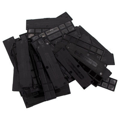 50 Pack Black Broadfix Plastic Window and Glazing Packers Spacers 2mm ...