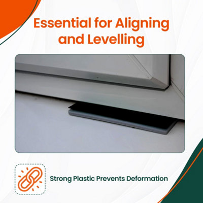 50 Pack Black Broadfix Plastic Window and Glazing Packers Spacers 2mm ...