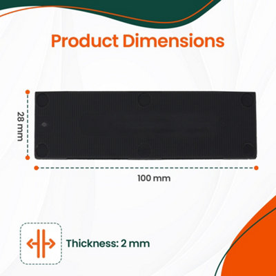 50 Pack Black Broadfix Plastic Window and Glazing Packers Spacers 2mm ...
