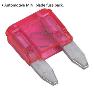50 Pack of 4A Automotive Mini Blade Fuses for Vehicle Circuit Protection