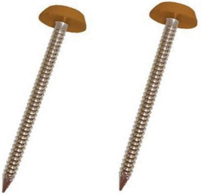 50 Pack UPVC Panel Pins 40mm Poly Top Pins Nails Plastic Headed Fascia ...