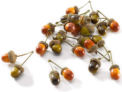50 pairs of Best Artificial Autumn Acorns for Halloween decoration craft