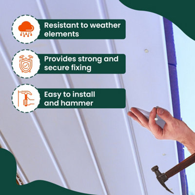 50 Pcs UPVC Panel Pins 30mm Poly Top Pins Nails Plastic Headed Fascia ...