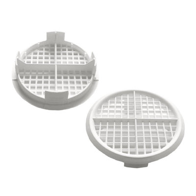 50 x 70mm White Plastic Round Soffit Air Vents / Upvc Push Fit Eaves ...