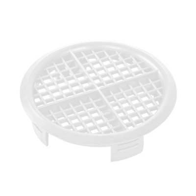 50 x 70mm White Plastic Round Soffit Air Vents / Upvc Push Fit Eaves ...