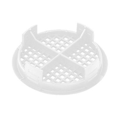 50 x 70mm White Plastic Round Soffit Air Vents / Upvc Push Fit Eaves ...