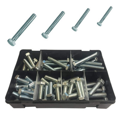 50 x Assorted Set Screw Bolts M10 High Tensile, 10mm Fully Threaded ...
