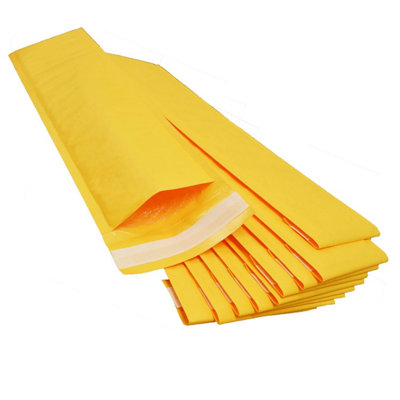 50 x Gold Peel & Seal 535x180mm Padded Bubble Lined Number Plate ...