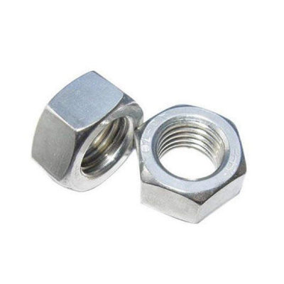 50 x Metric Hexagonal M20 Steel Nuts, Standard Pitch,