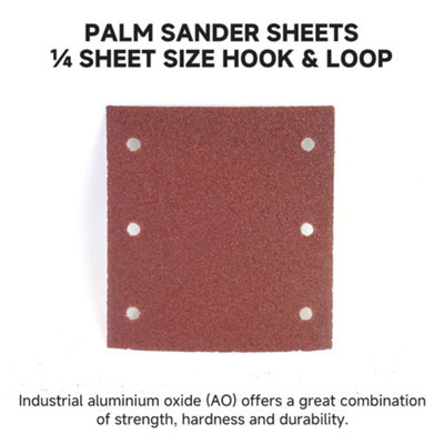 50 x Mixed Grit 114mm x 102 1/4" Sheet Palm Sander Sanding Sheets Hook ...