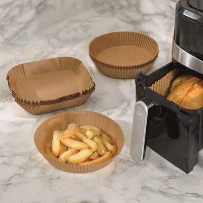 50 x Rectangle Disposable Air Fryer Liners - Non-Stick Oil Coated ...