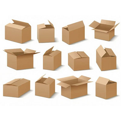 50 x Single Wall 5 x 5 x 5" (127x12x127mm) Strong Cardboard Shipping ...
